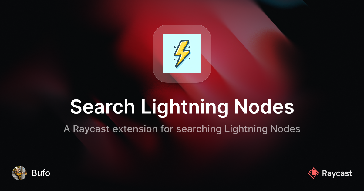 Raycast Store: Search Lightning Nodes