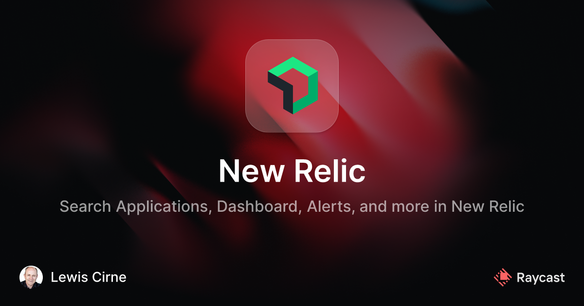 Raycast Store: New Relic