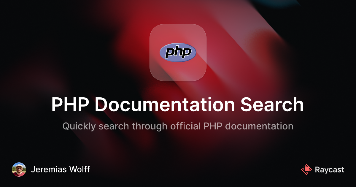 Raycast Store: PHP Documentation Search