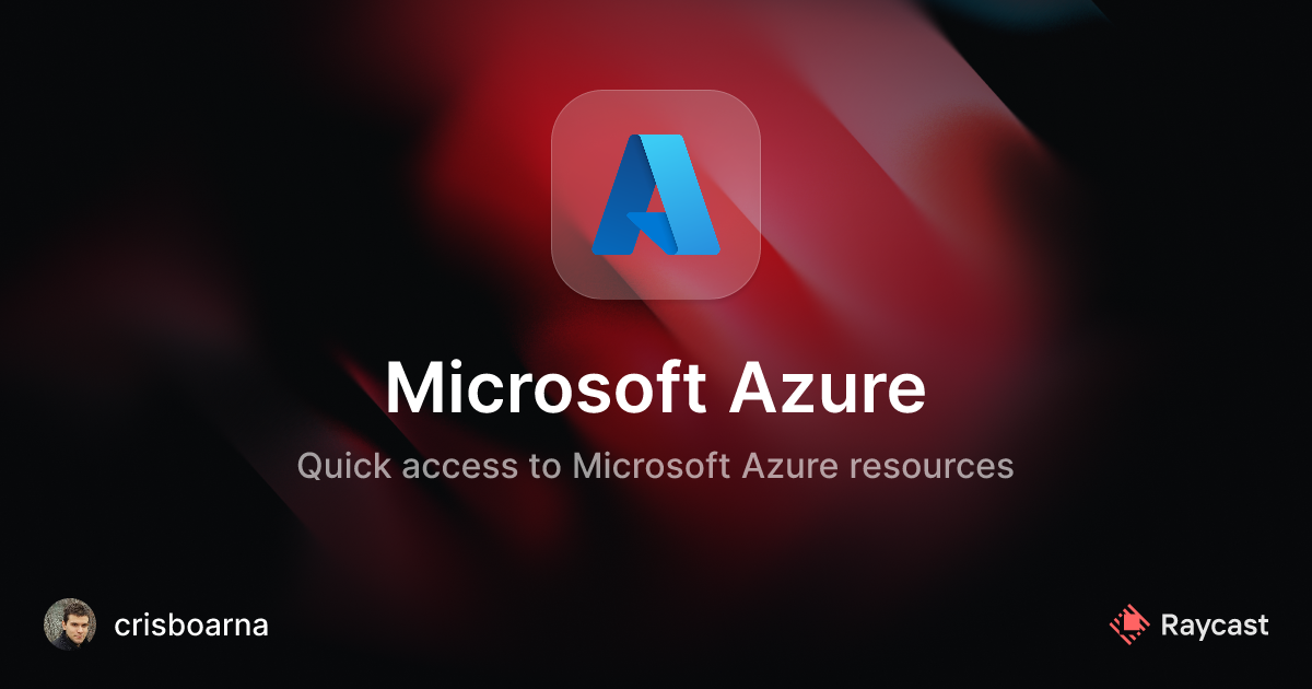 Raycast Store: Microsoft Azure