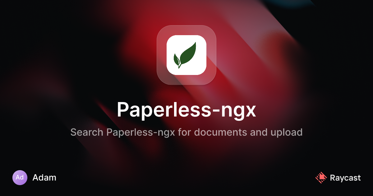 Raycast Store: Paperless-ngx