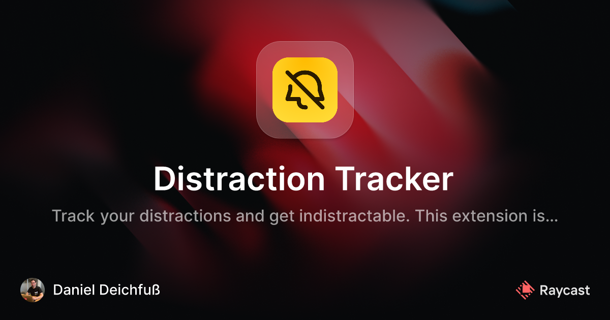 Raycast Store: Distraction Tracker