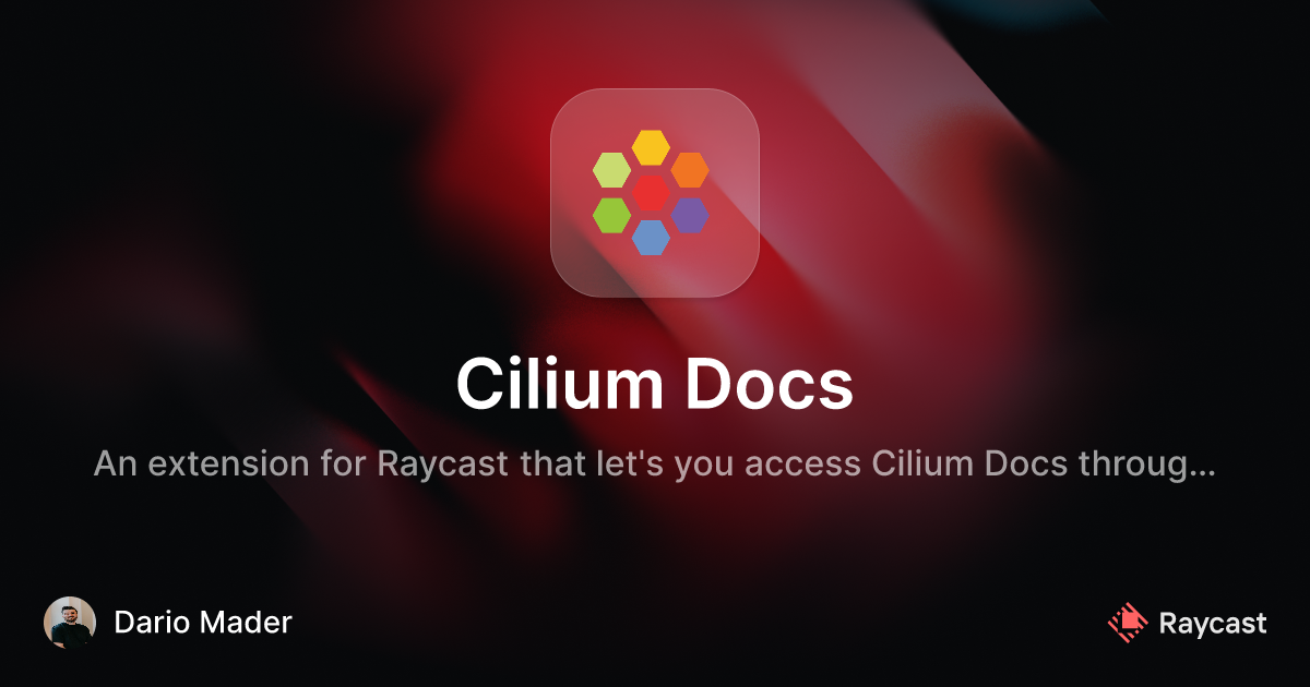 Raycast Store: Cilium Docs