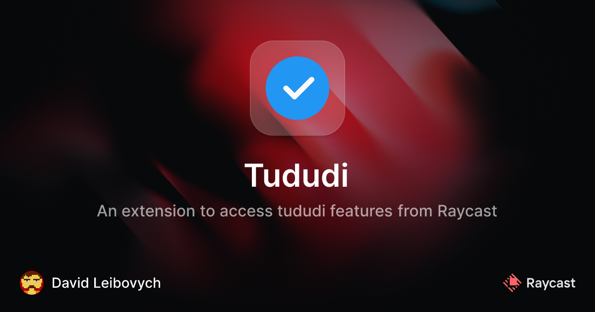 Raycast Store: Tududi