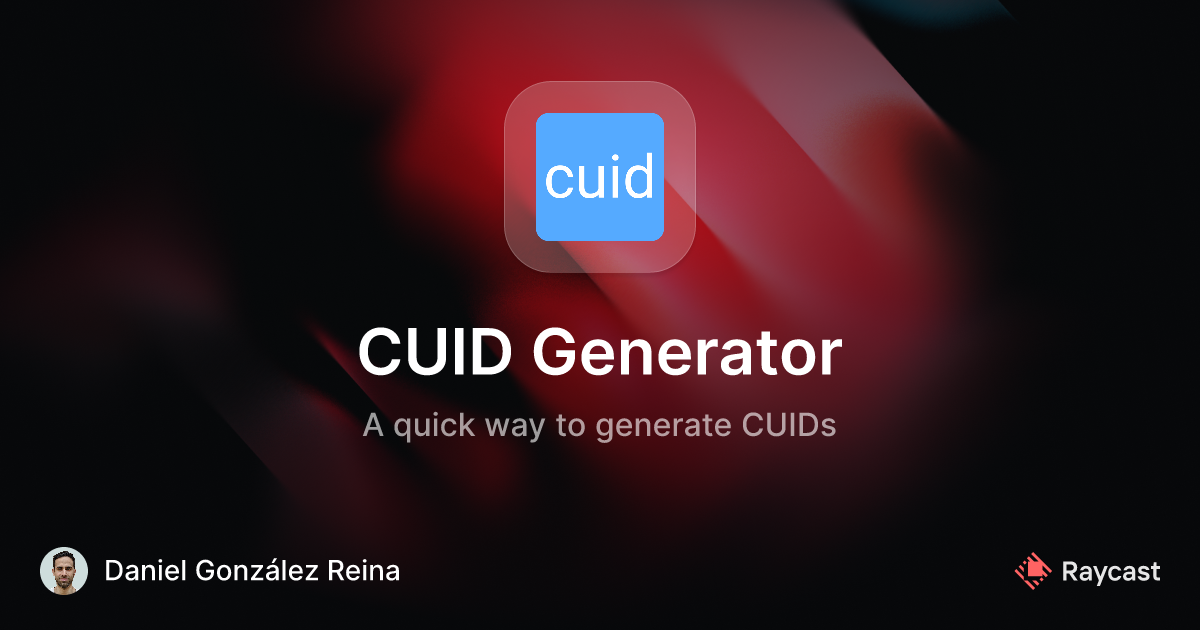 Raycast Store: CUID Generator