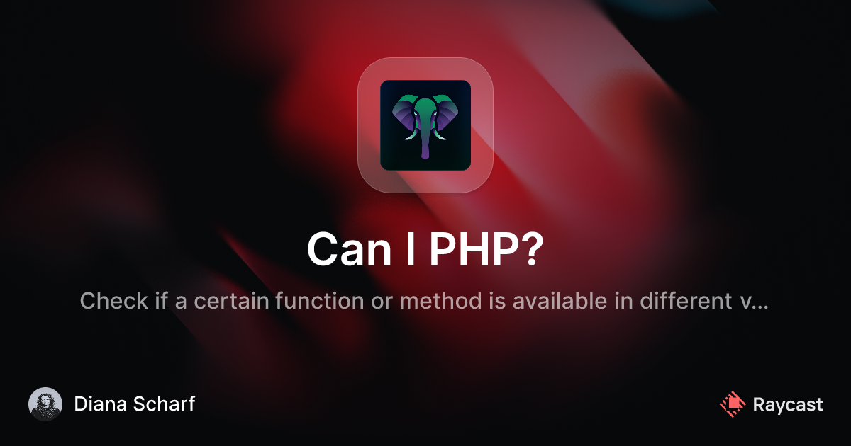 Raycast Store: Can I PHP?