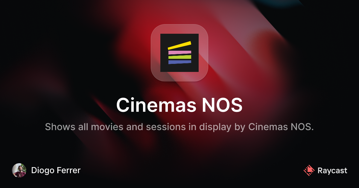 Raycast Store: Cinemas NOS