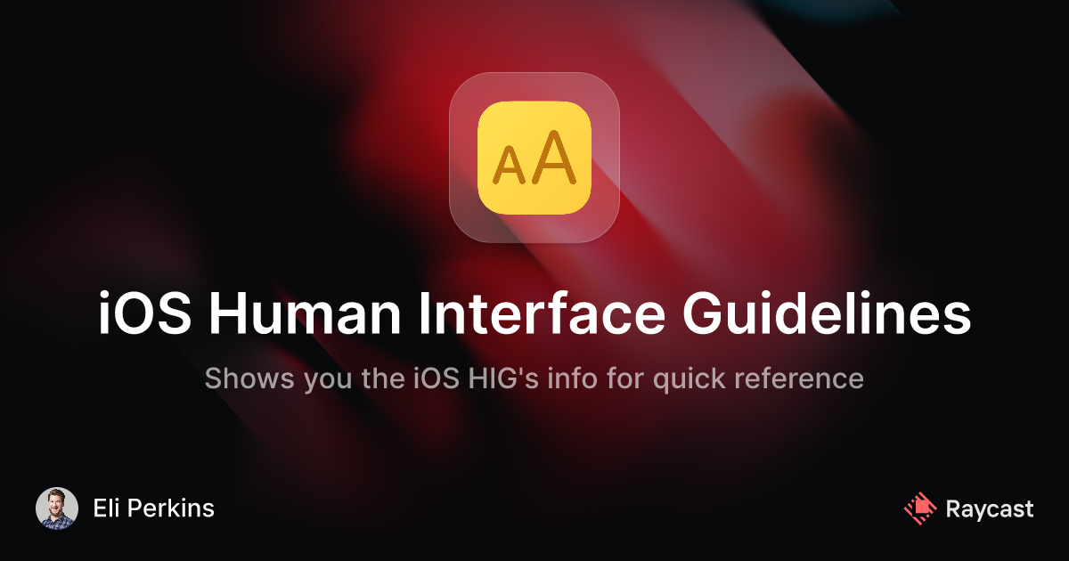 Raycast Store: iOS Human Interface Guidelines
