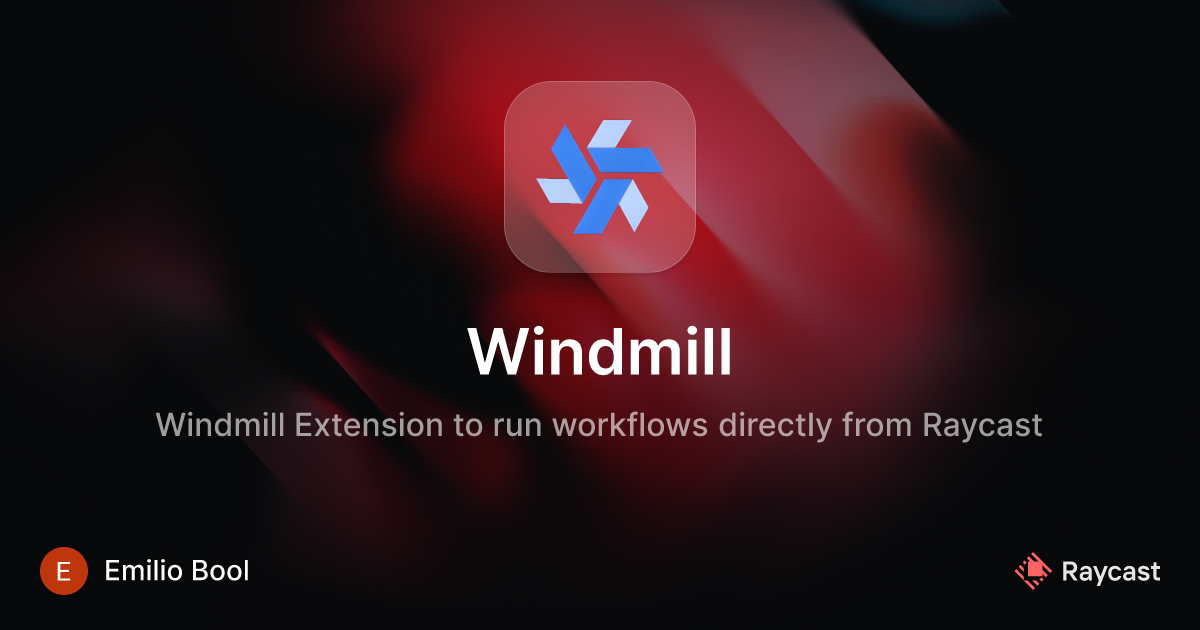 Raycast Store: Windmill
