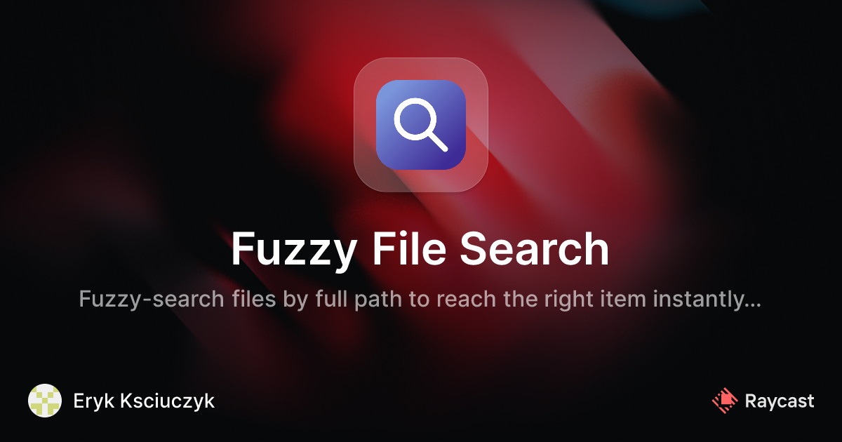 Raycast Store: Fuzzy File Search