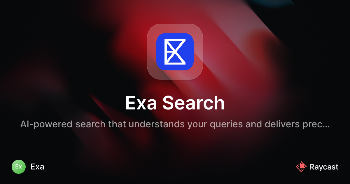 Raycast Store: Exa Search
