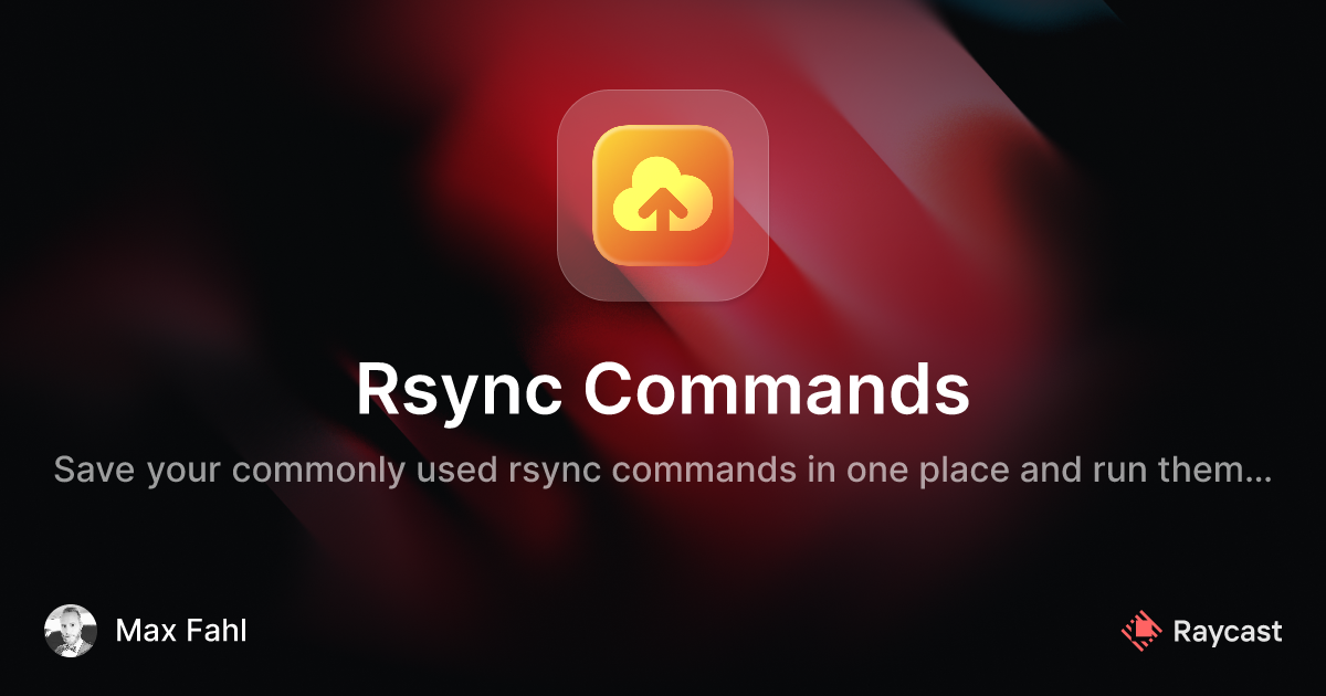Raycast Store: Rsync Commands