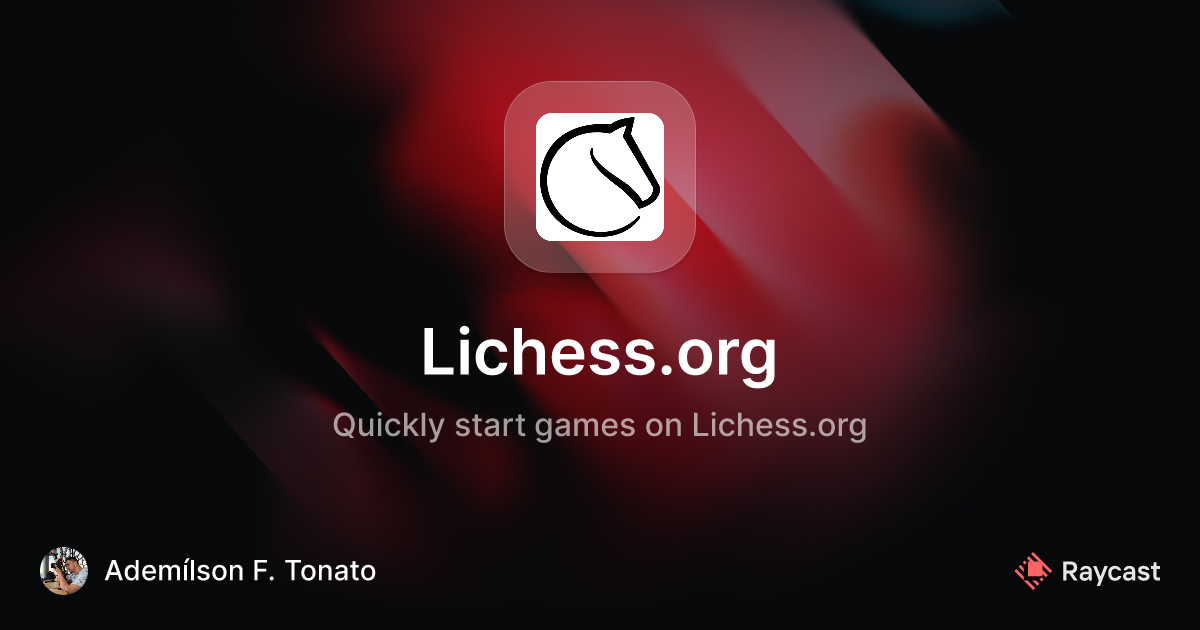 Raycast Store: Lichess.org