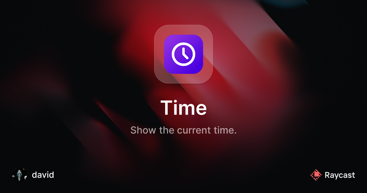Raycast Store: Time