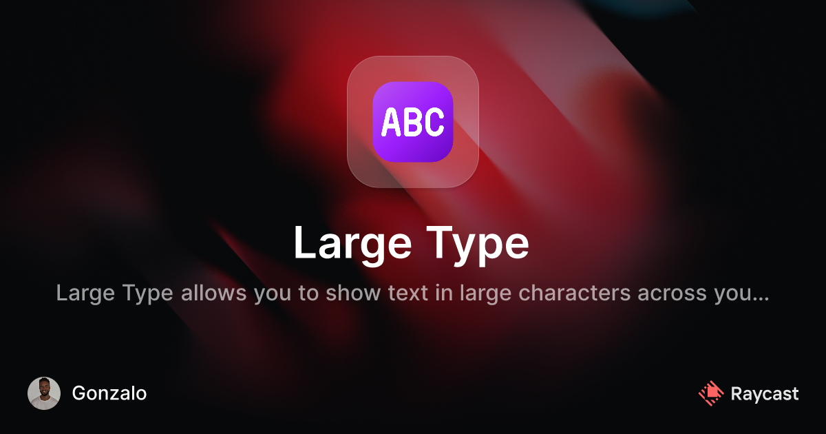 Raycast Store: Large Type