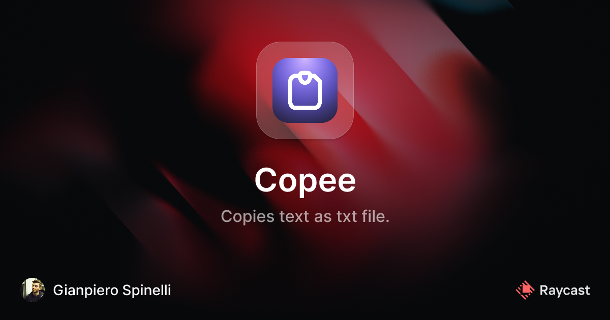 Raycast Store: Copee