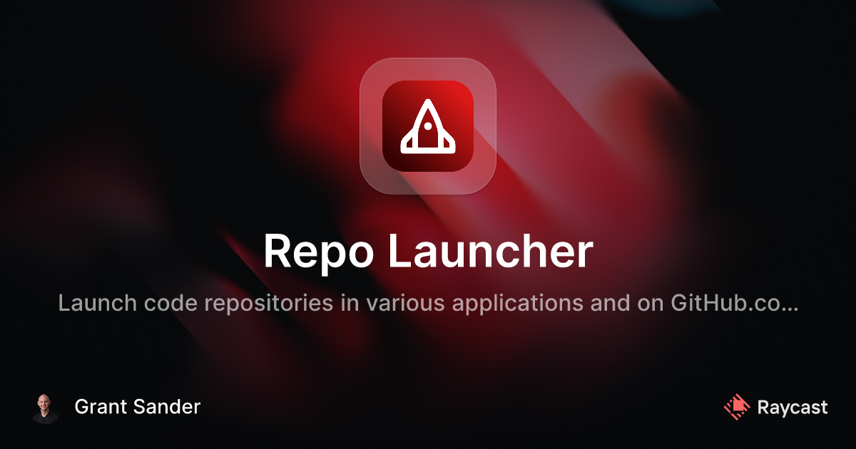 Raycast Store: Repo Launcher