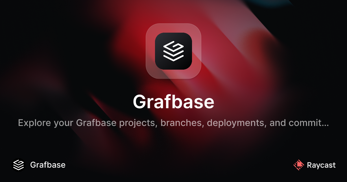 Raycast Store: Grafbase