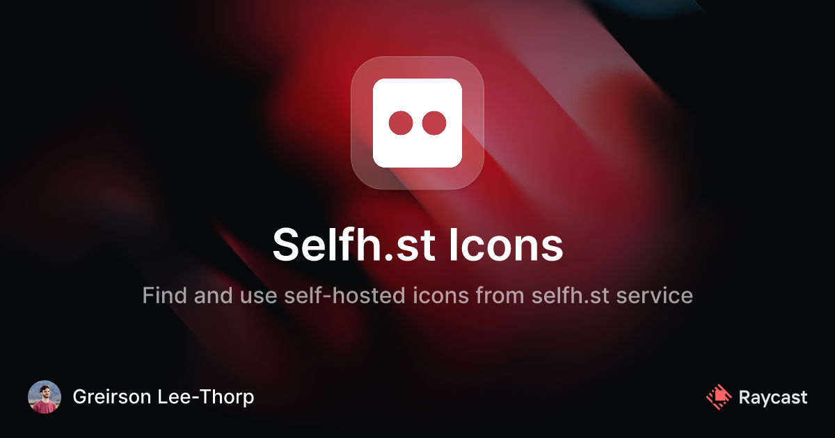 Raycast Store: Selfh.st Icons