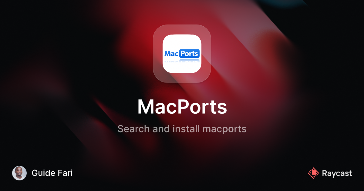 Raycast Store: MacPorts