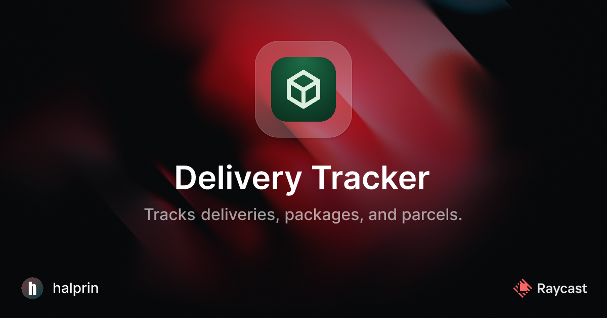 Raycast Store: Delivery Tracker