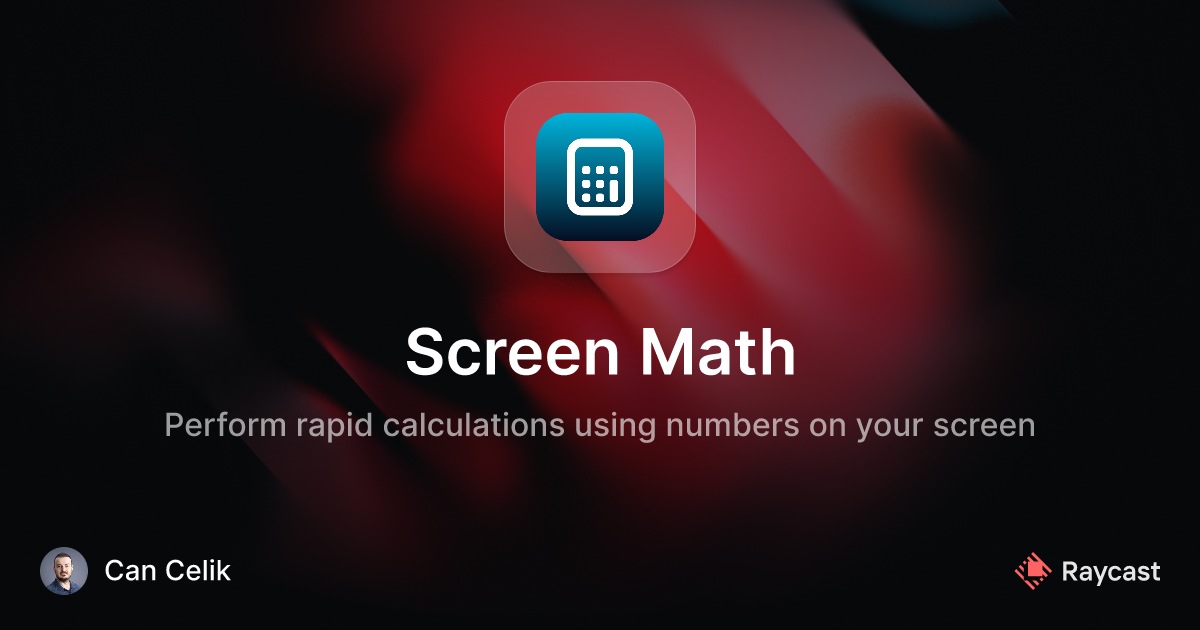 Raycast Store: Screen Math
