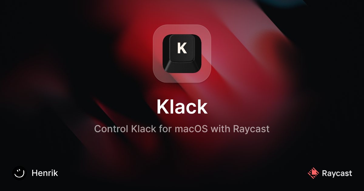 Raycast Store: Klack