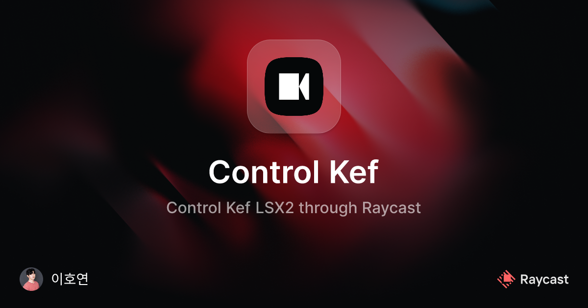 Raycast Store: Control Kef