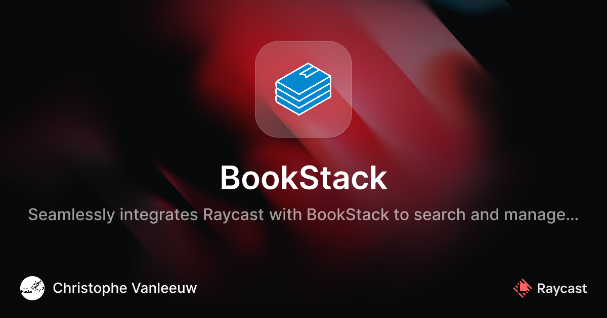 Raycast Store: BookStack
