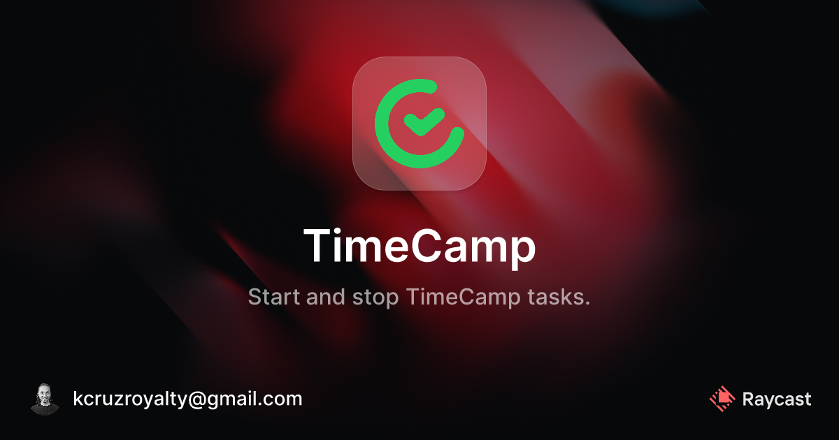 Raycast Store: TimeCamp