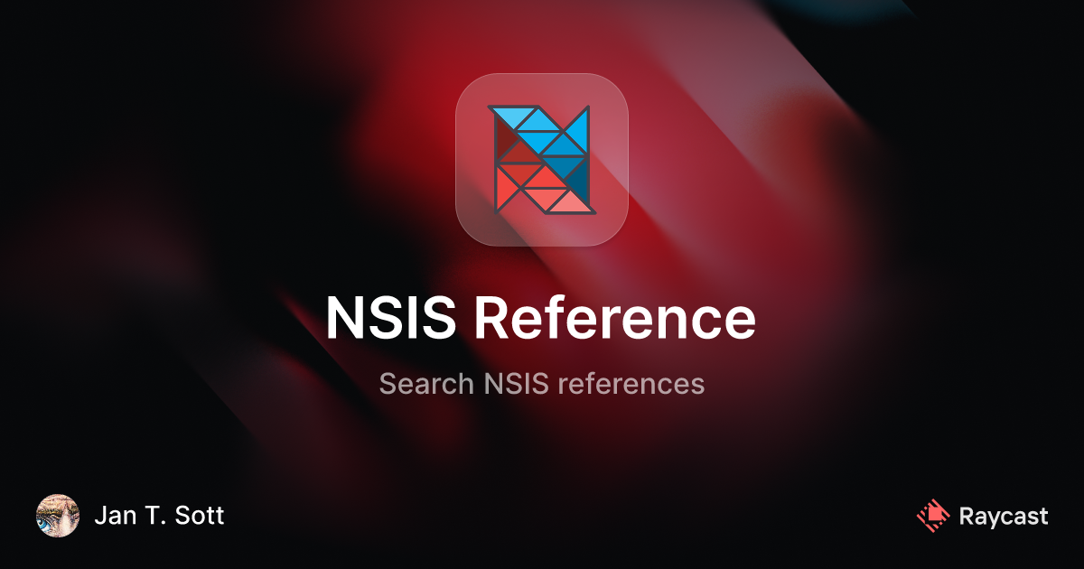 Raycast Store: NSIS Reference