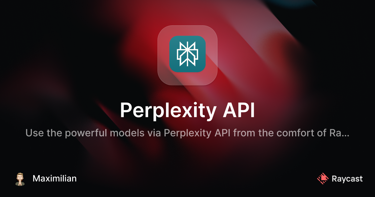 Raycast Store: Perplexity API