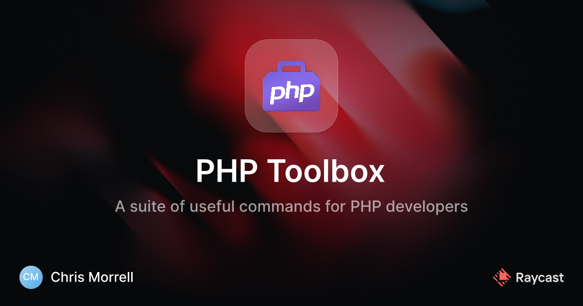 Raycast Store: PHP Toolbox