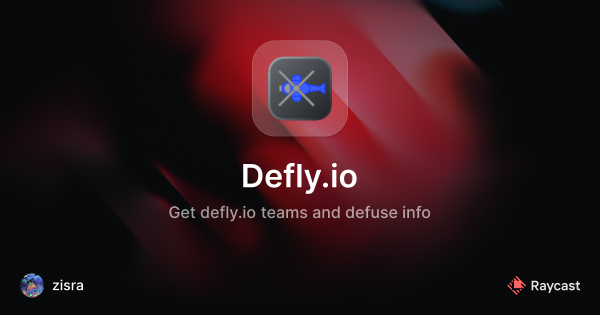 Raycast Store: Defly.io