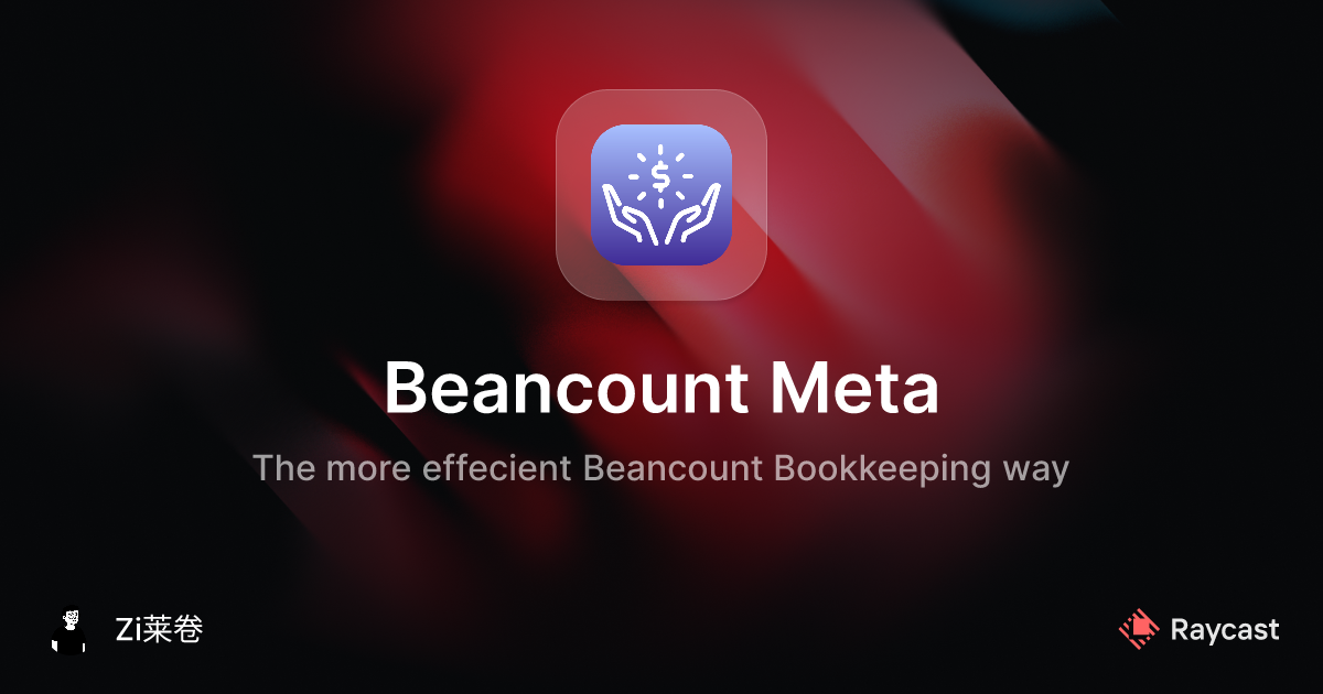 Raycast Store: Beancount Meta