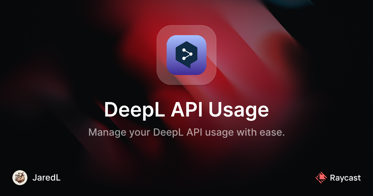 Raycast Store: DeepL API Usage