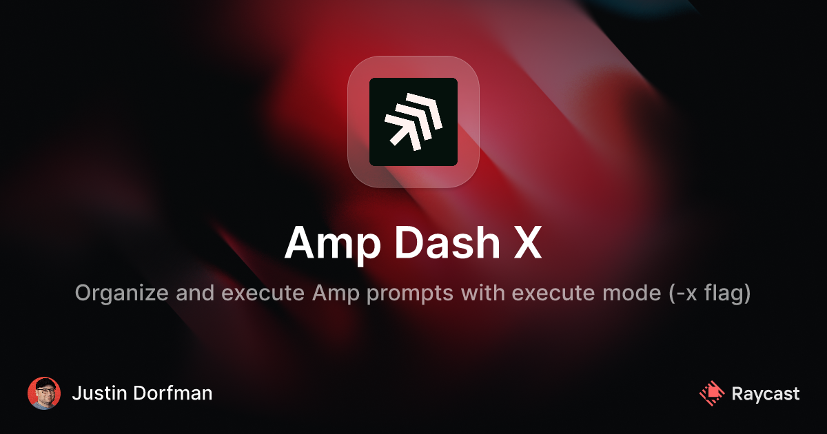 Raycast Store: Amp Dash X