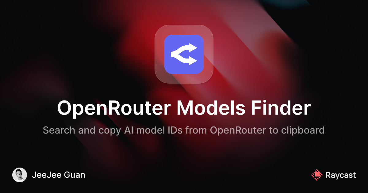 Raycast Store: OpenRouter Models Finder