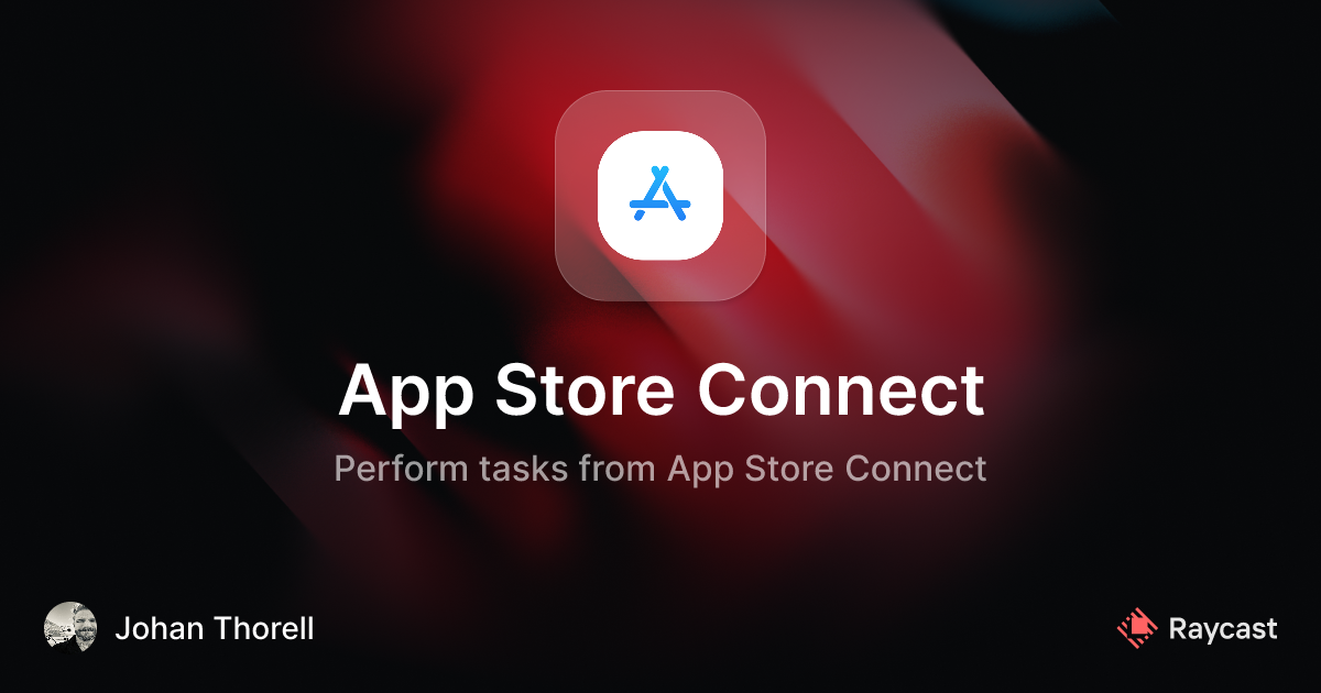 Raycast Store: App Store Connect