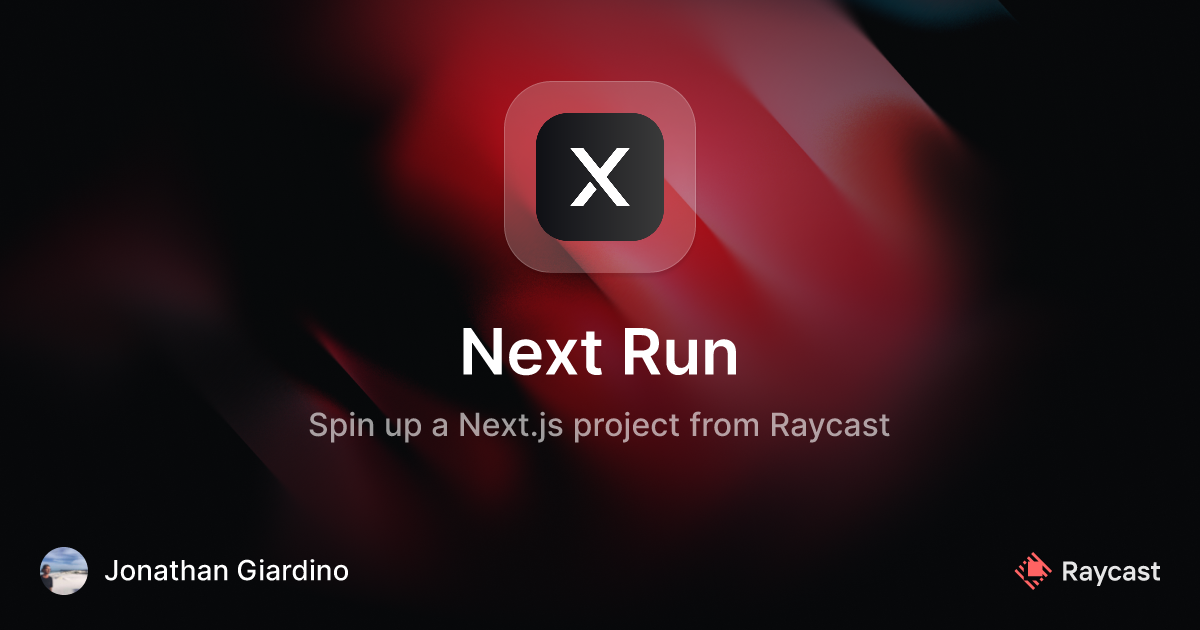 Raycast Store: Next Run