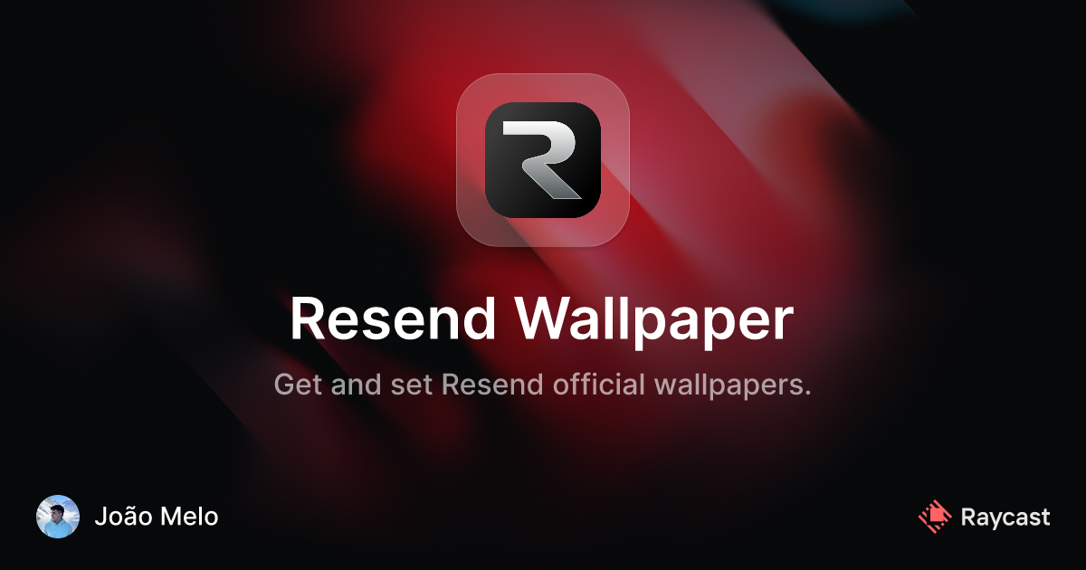 Raycast Store: Resend Wallpaper