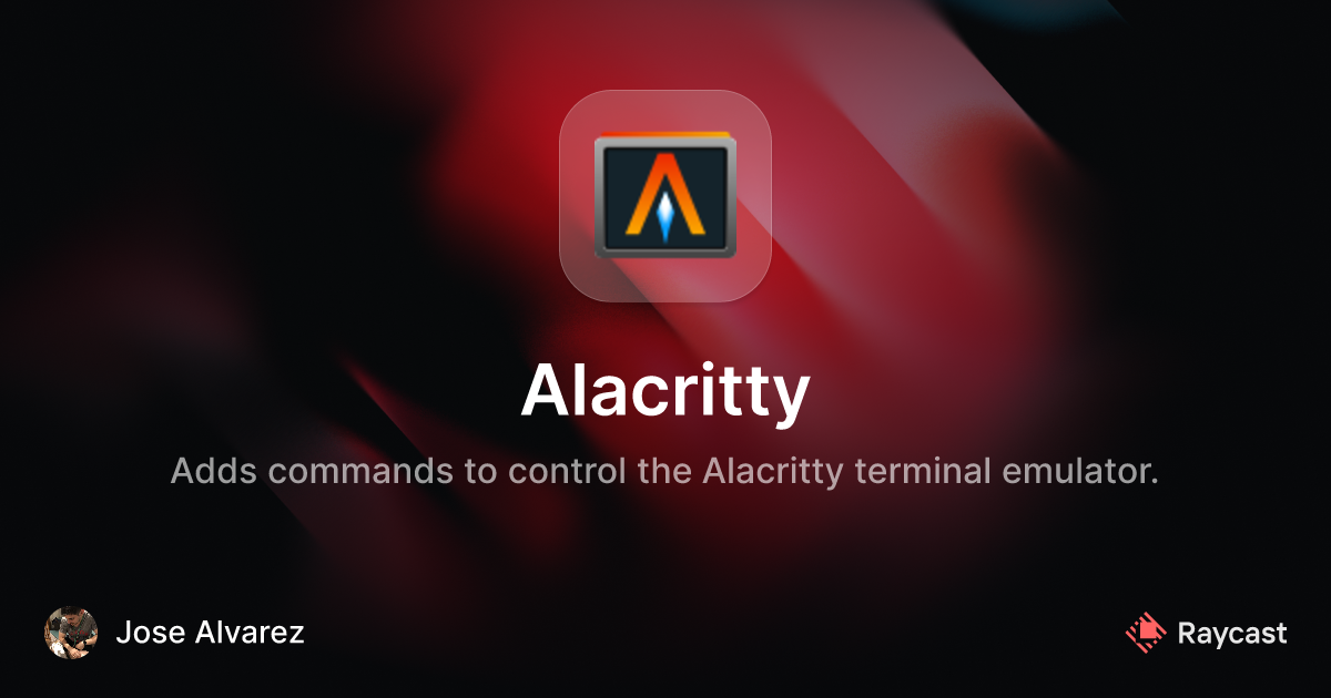 Raycast Store: Alacritty