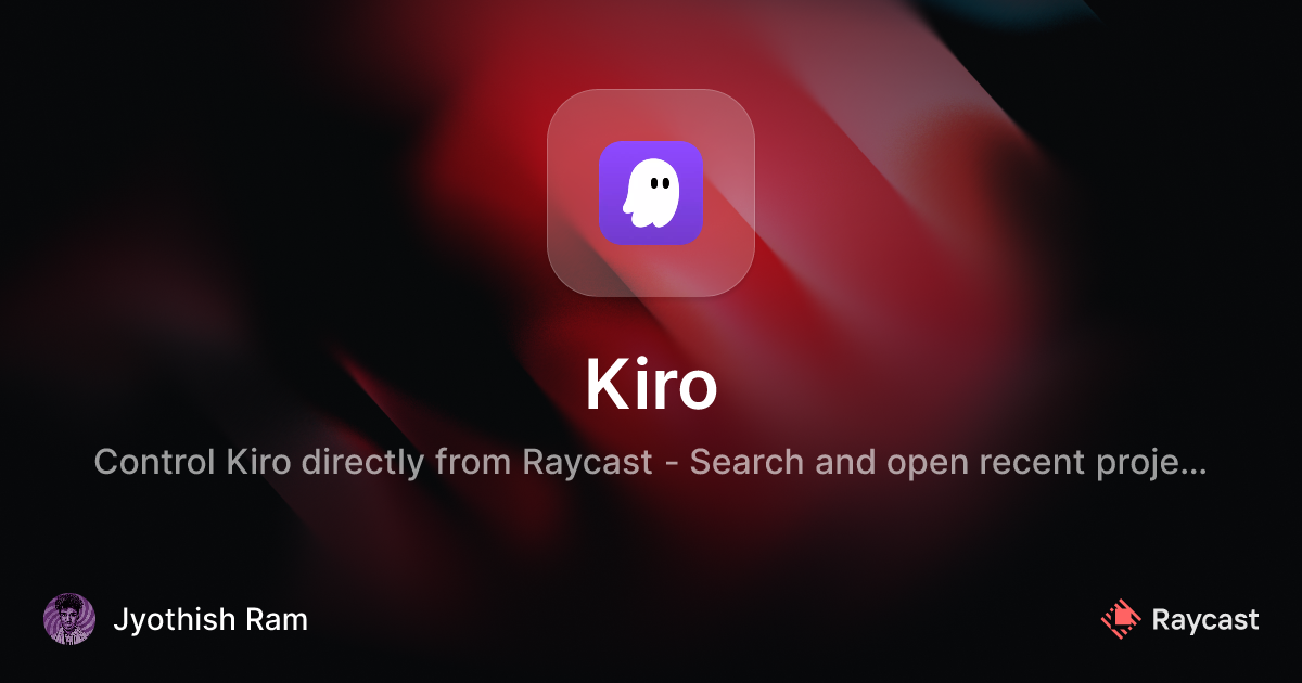 Raycast Store: Kiro