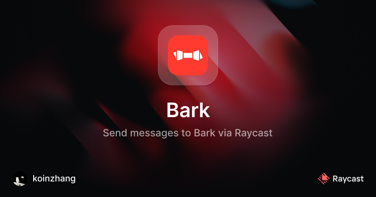 Raycast Store: Bark