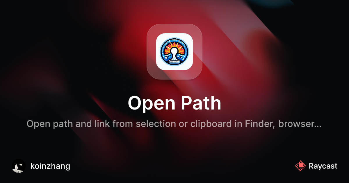 Raycast Store: Open Path