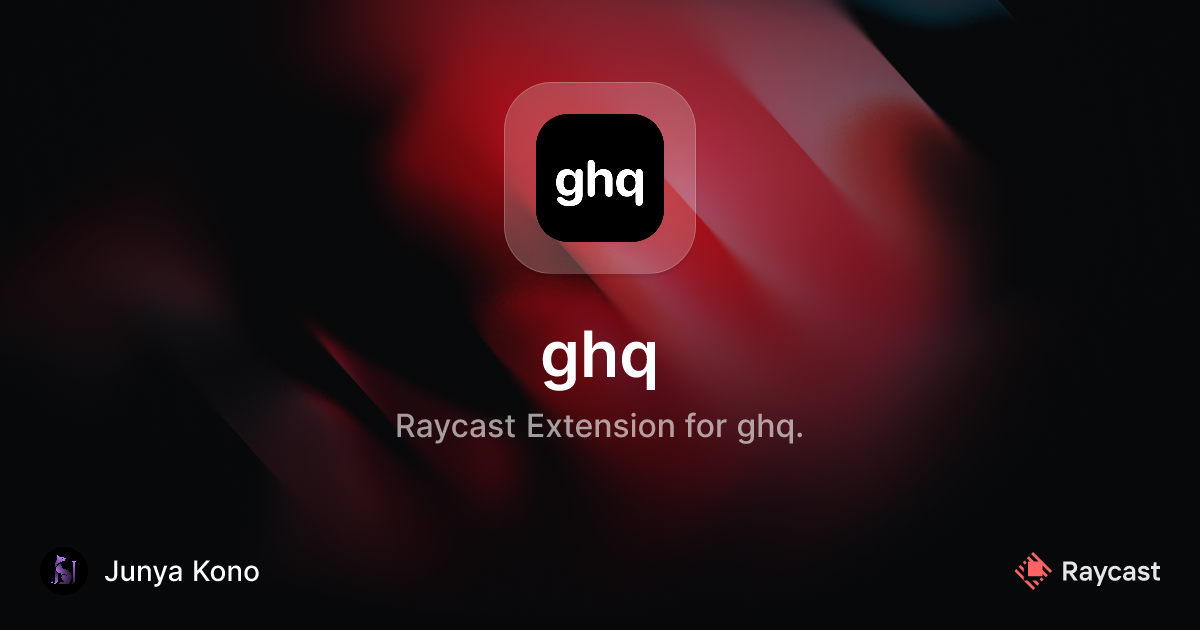 Raycast Store: ghq