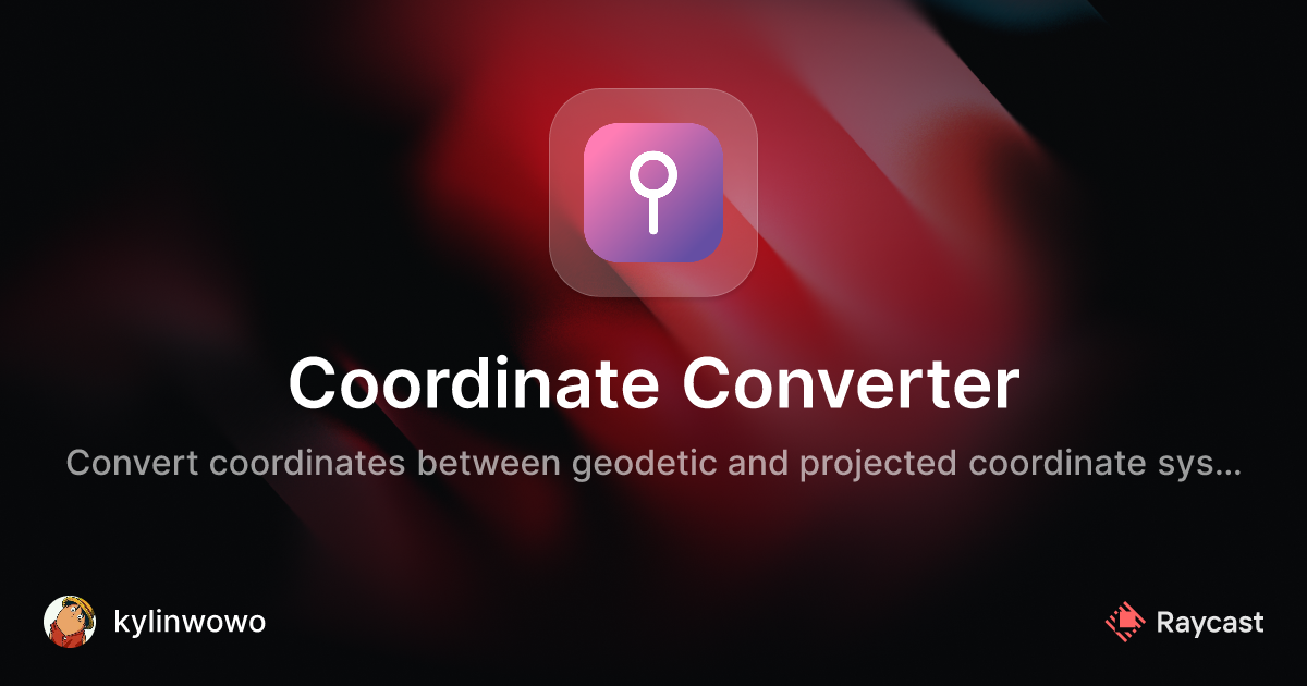 Raycast Store: Coordinate Converter