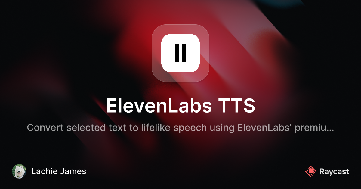 Raycast Store: ElevenLabs TTS
