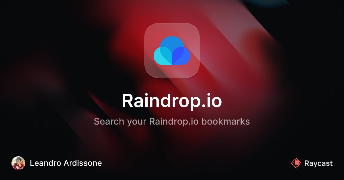Raycast Store: Raindrop.io