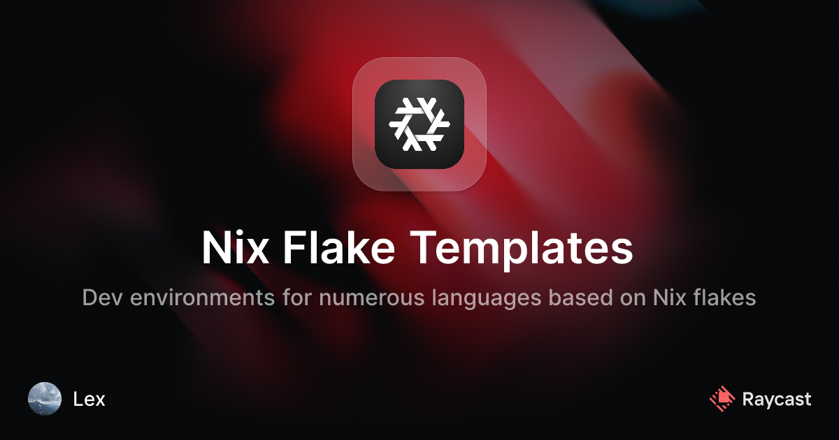 Raycast Store: Nix Flake Templates
